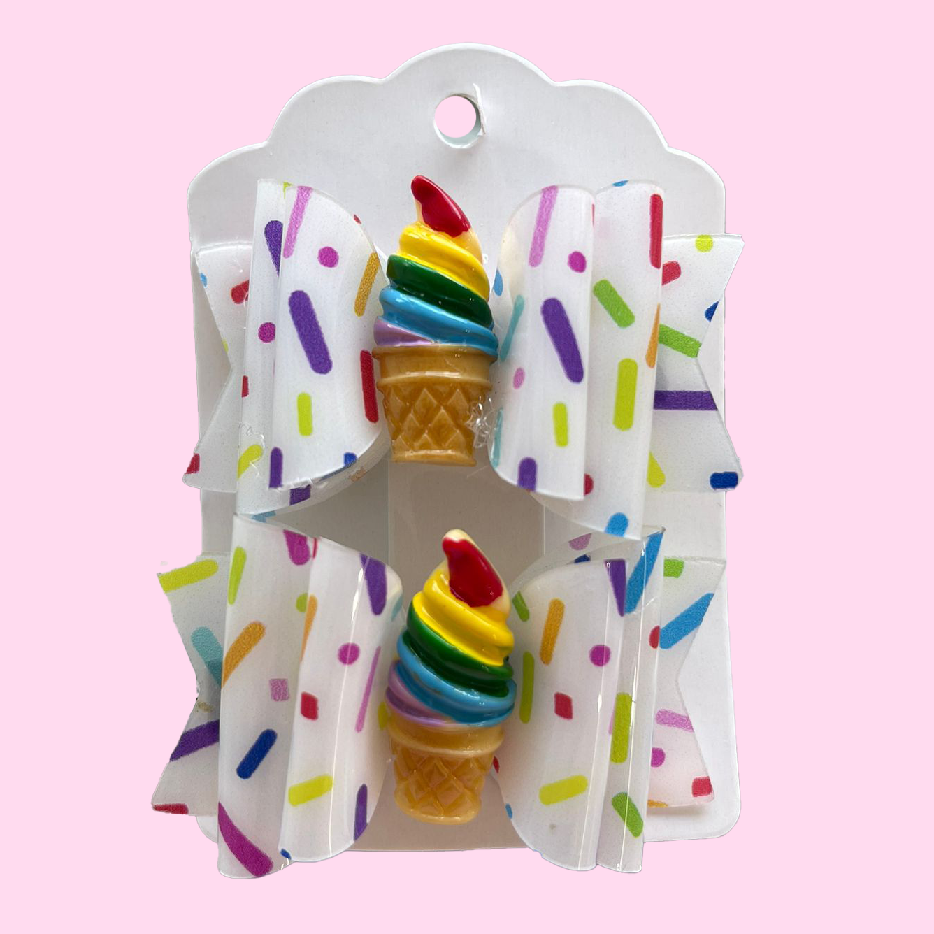 Rainbow Ice Cream Bow Set – SBT Stitches